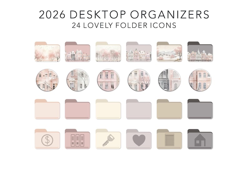 2026 Work Business School Productivity Bundle | Custom Desktop Icon Set ...
