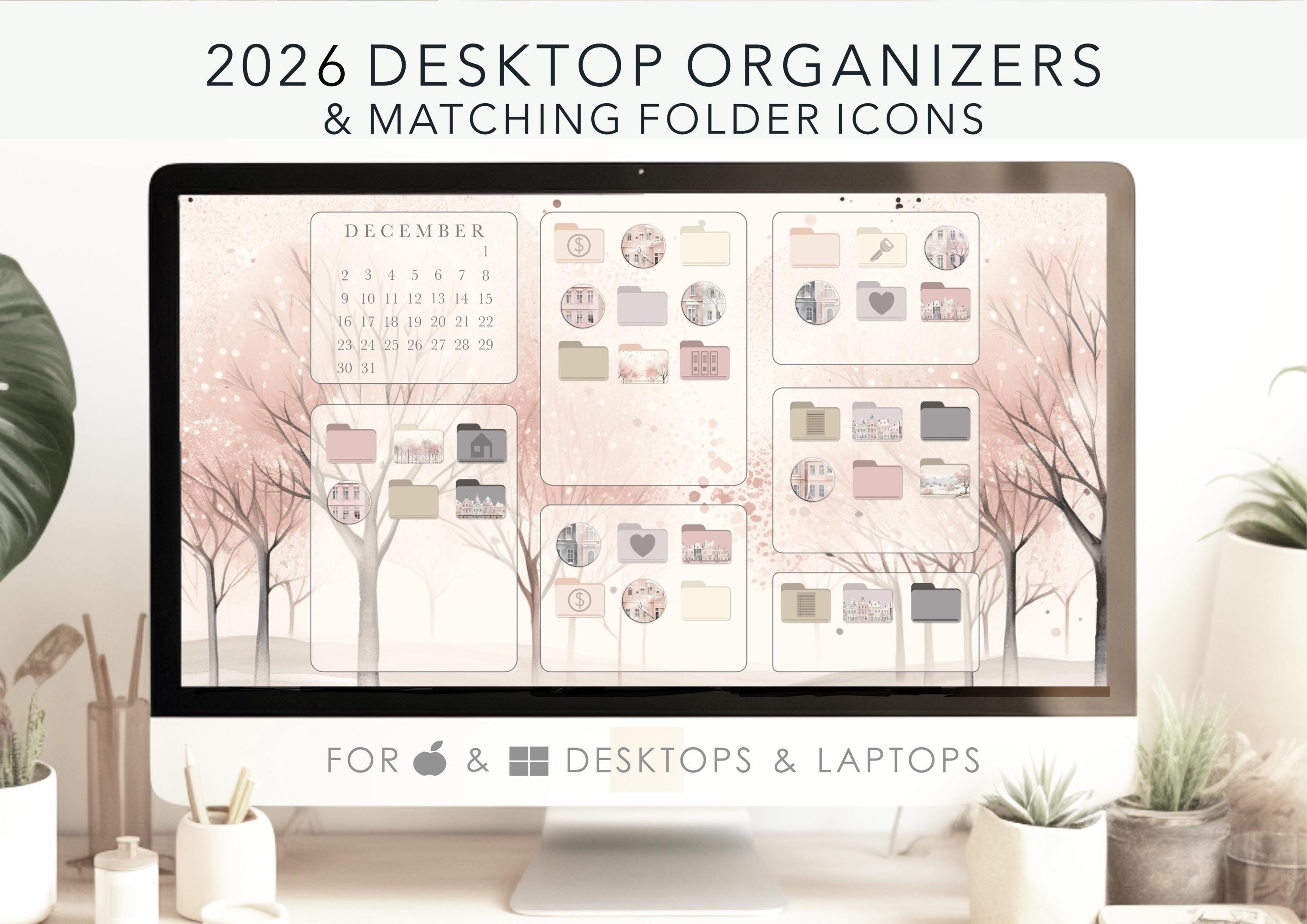 2026 Work Business School Productivity Bundle | Custom Desktop Icon Set ...