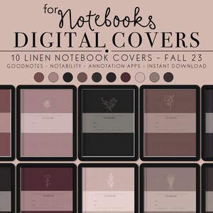 Minimalist Goodnotes Covers, Digital Notebook Cover, Canvas Notebook ...