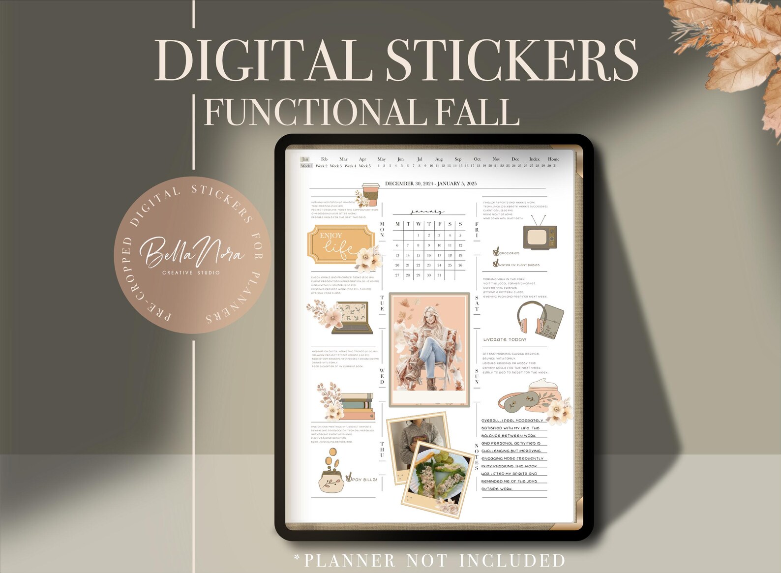 Everyday Fall Goodnotes Life Stickers, Digital Planner Stickers ...