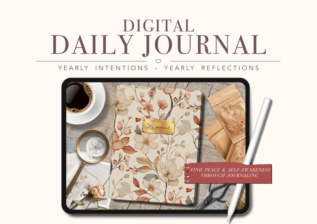 Personal Daily Digital Journal, Goodnotes Tablet Journal, Mental Health ...