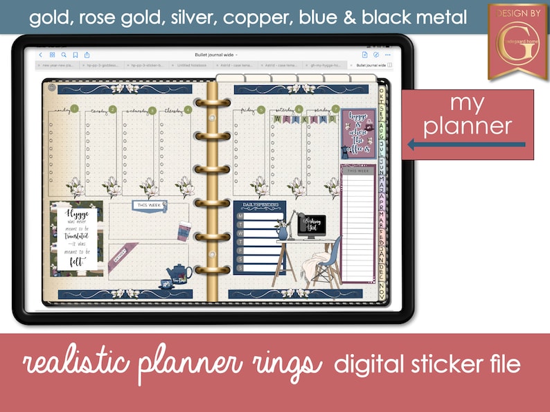 Realistic Rings DIY Digital Planner Personal and Limited | Etsy