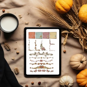 Autumn Stickers, Autumn Clipart, Harvest Stickers, Fall Clipart, Fall ...