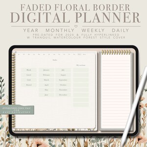 Digital Daily Planner, Elegant Minimalist 2024 Digital Planner ...