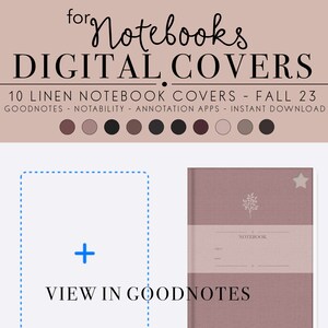 Minimalist Goodnotes Covers, Digital Notebook Cover, Canvas Notebook ...