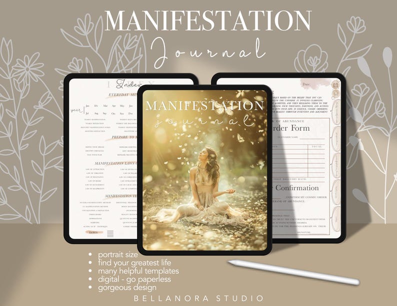 Digital Manifestation Journal: Law of Attraction, Goodnotes (PDF) - Etsy