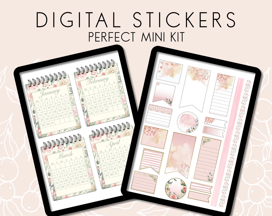 Digital Planner Stickers for Goodnotes, Xodo, Ipad, Android, Digital ...