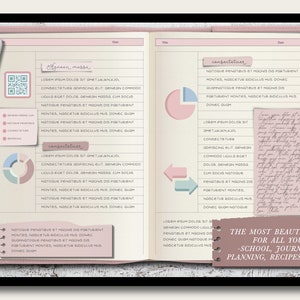 Horizontal Digital Notebook, Digital Notes,cornell Journal,goodnotes ...