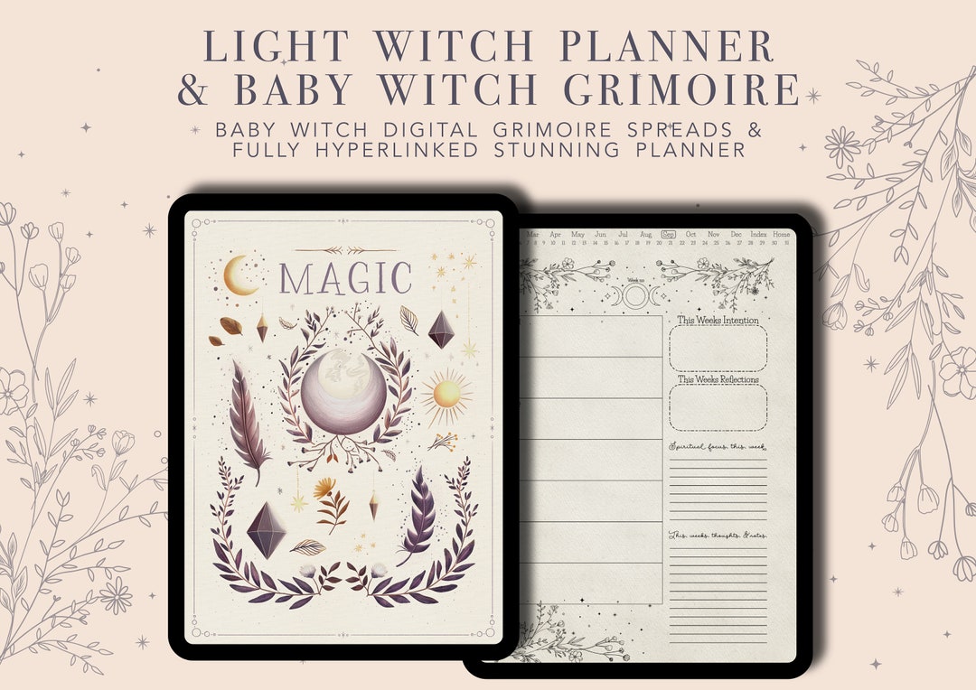 Witchy Planner | 2024 Digital Planner and Grimoire | Notability Planner ...