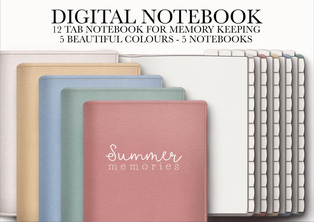 Digital Memory Keeping Notebook: Summer Scrapbook Journal (PDF Download ...
