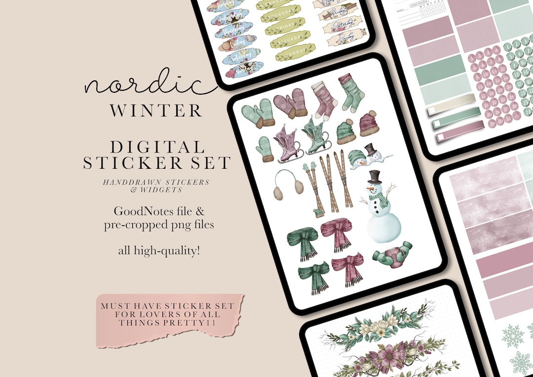 Woodland Stickers, Digital Watercolour Stickers, Planner Stickers ...