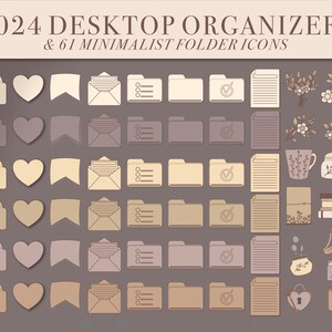 2024 DESKTOP ORGANIZER Wallpaper Productivity Bundle | Custom Desktop ...