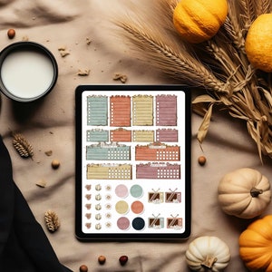 Autumn Stickers, Autumn Clipart, Harvest Stickers, Fall Clipart, Fall ...