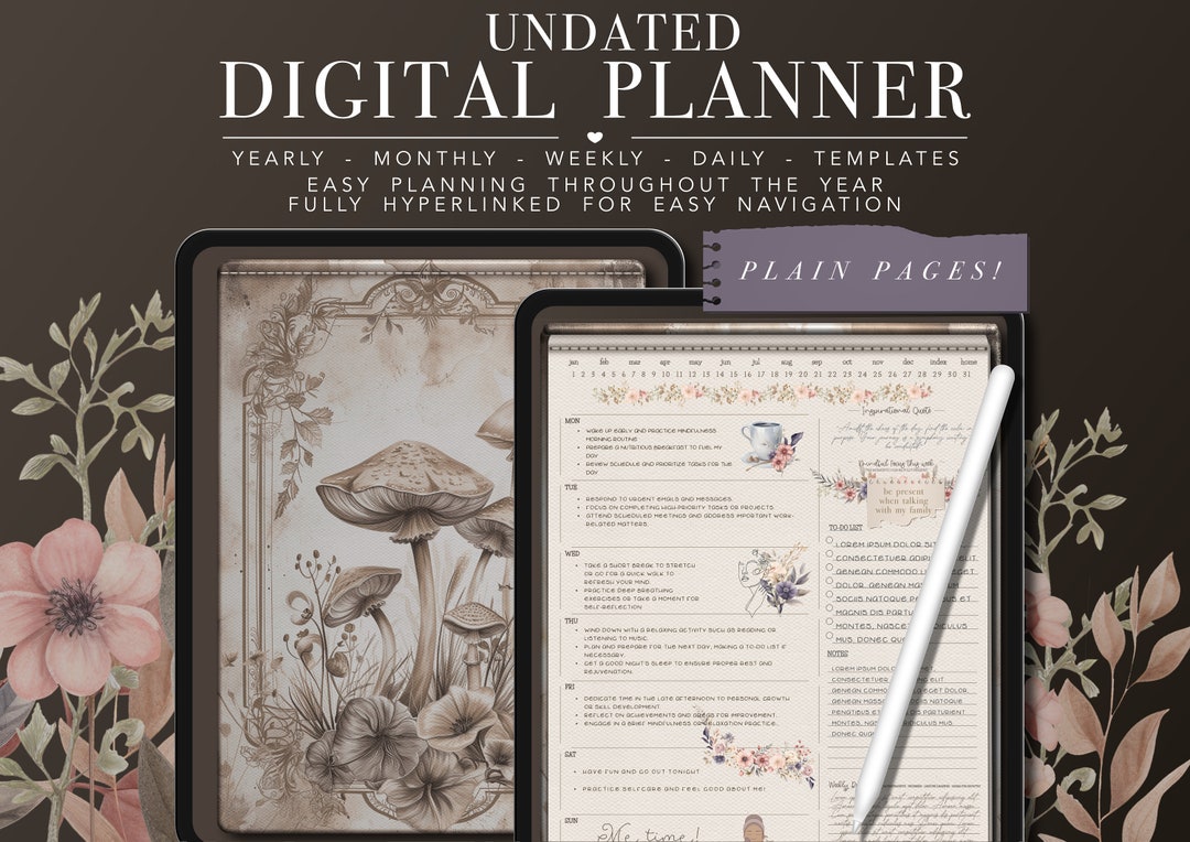 2025 Digital Planner: Vintage Vibe, Undated, Goodnotes & Notability ...