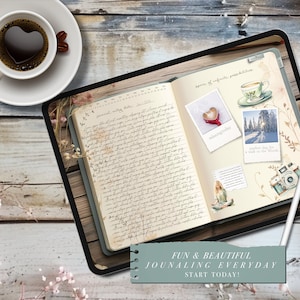 Realistic Digital Daily Journal, Digital Diary iPad Journaling, IOS ...