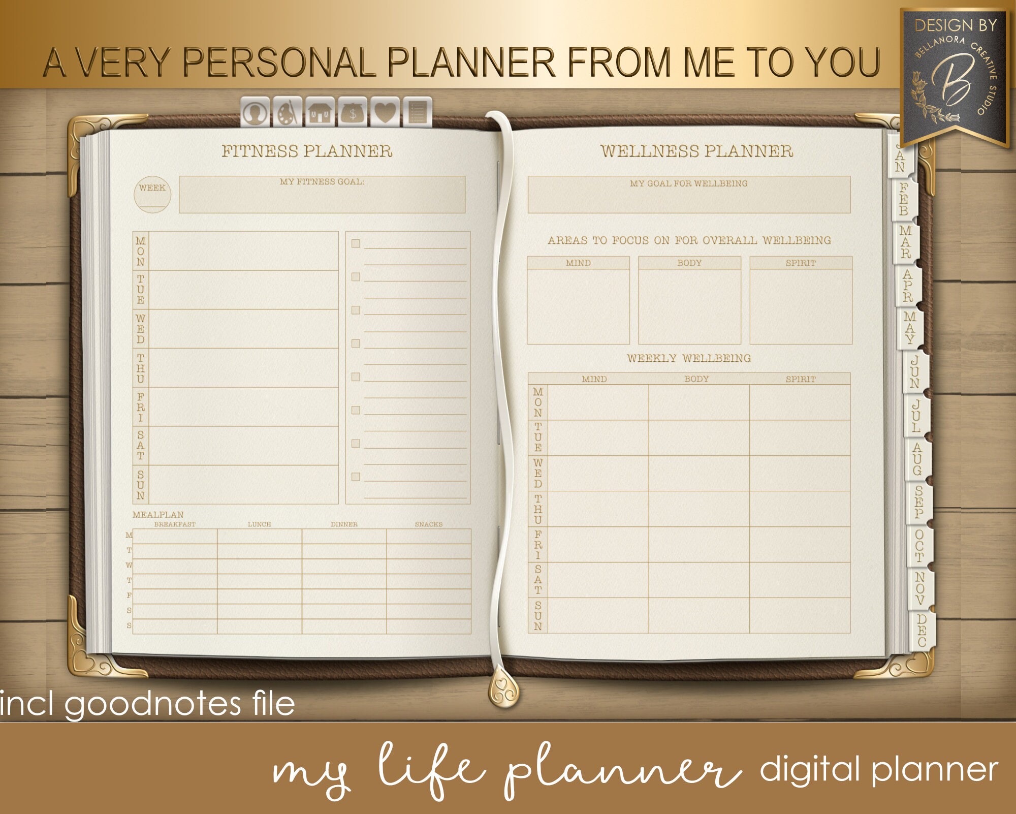 Digital Planner for Goodnotes or Xodo Ipad or Android | Etsy