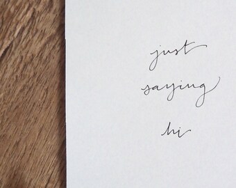 Just saying hi card | Etsy