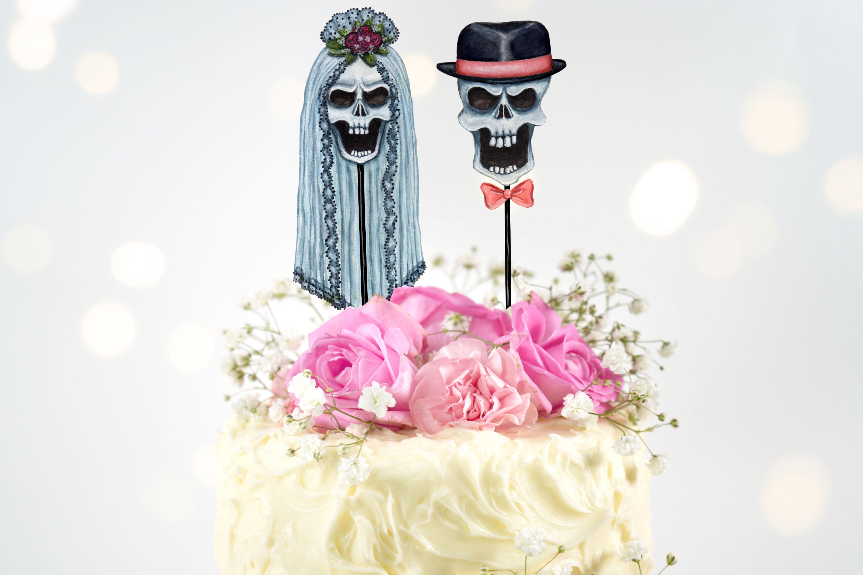 Skull Wedding Clip Art Set, Wedding Skulls, Gothic Wedding PNG ...