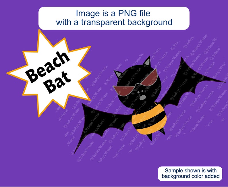 Clip Art Halloween, Summerween PNG, Beach Bat, Boo Bat, Booberry Ice ...