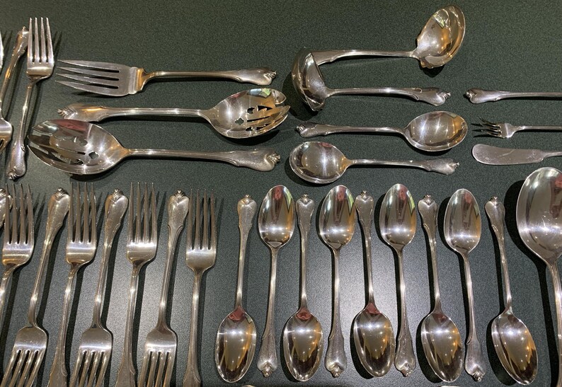 Wallace Grand Colonial Sterling Silver Flatware, 52 Pieces, 9 Place Settings + - Etsy