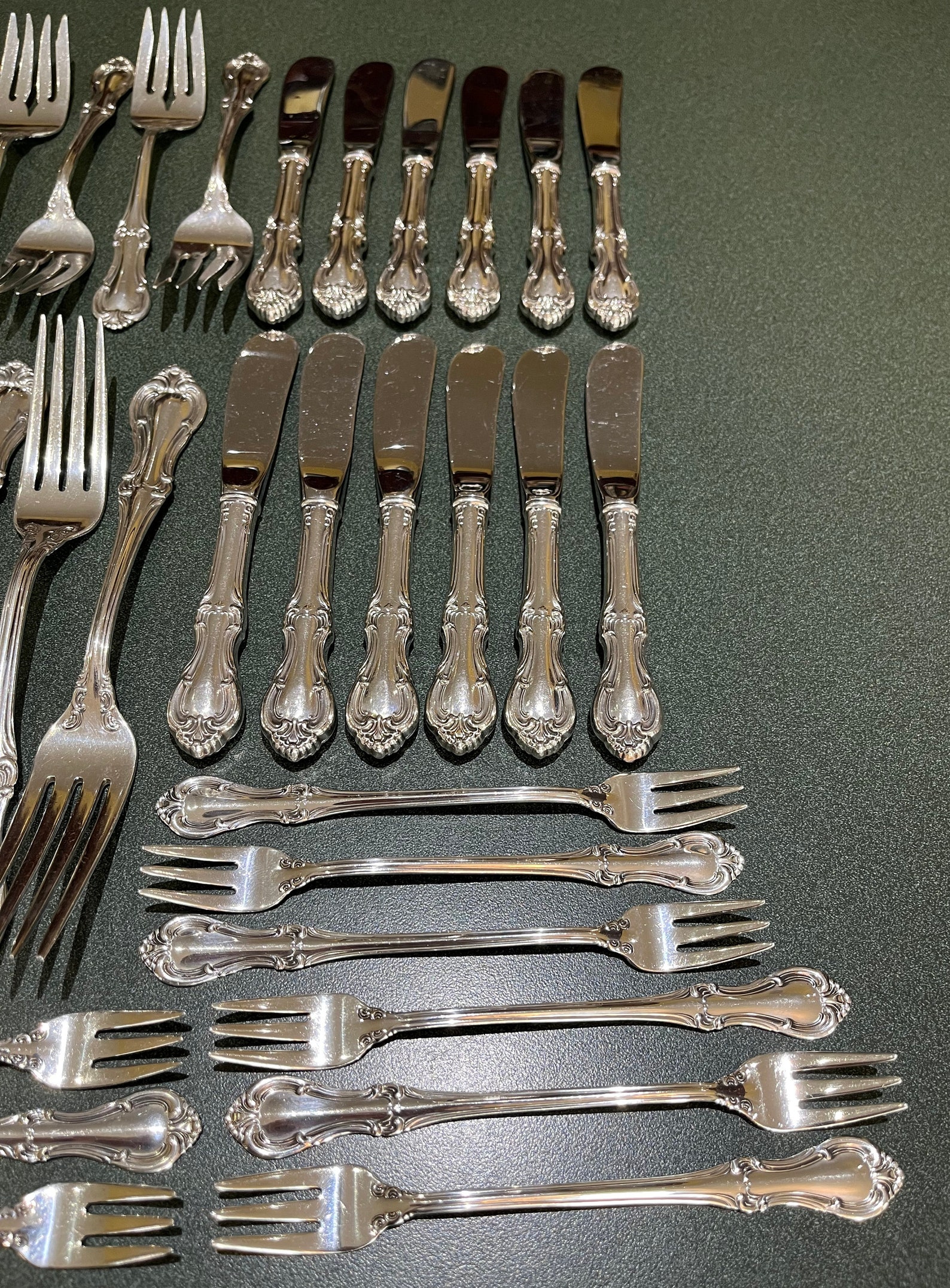 International Joan of Arc Sterling Silver Flatware, 72 Pieces, 12 Place ...