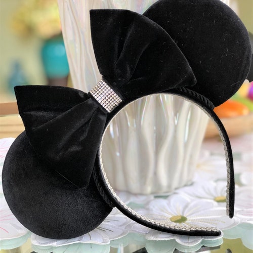 Velvet Mouse Ears Black Velvet Mouse Ears Velvet Mickey - Etsy