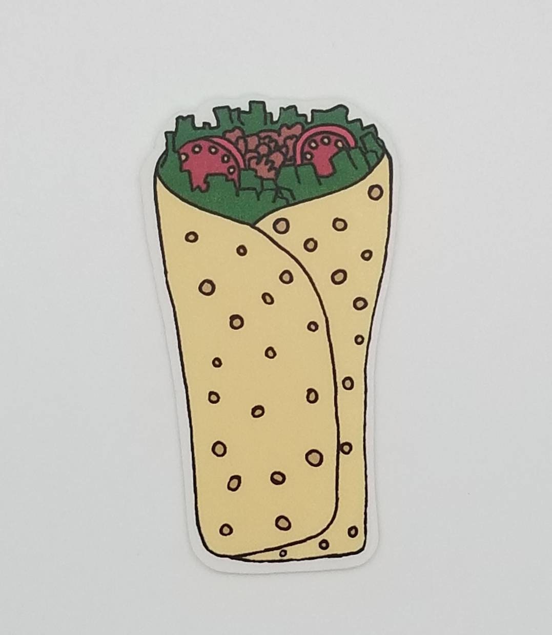 Burrito Sticker, Weatherproof Sticker, Water Resistant Sticker, Matte ...