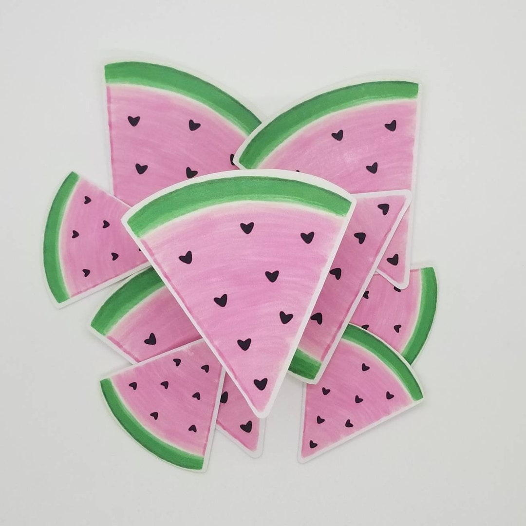 Watermelon Slice Sticker, Weatherproof Sticker, Water Resistant Sticker ...
