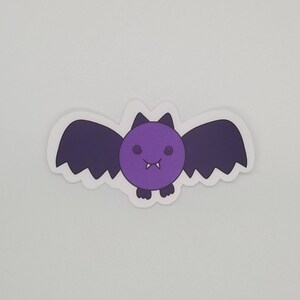 Purple Bat Sticker, Halloween Sticker, Fall Sticker, Weatherproof ...