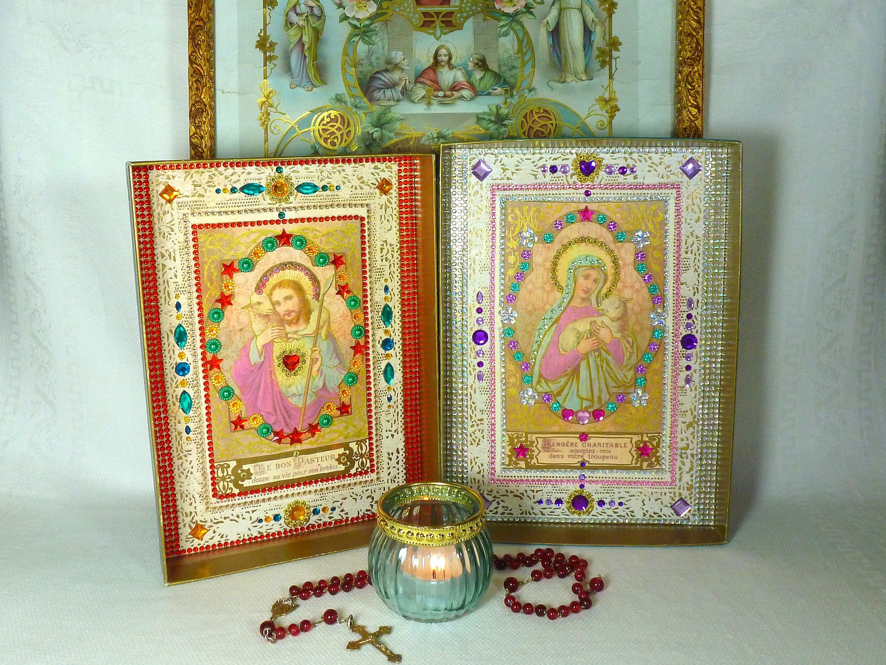 Travel Altar Jesus Christ and Virgin Mary Spiritual Christian Altar in ...