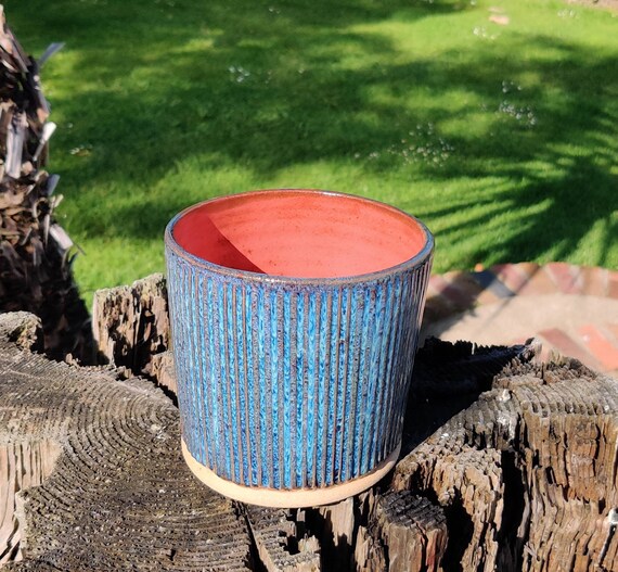 Blue Ceramic Plant Pot Blue Plant Pot Housewarming Gifts - Etsy