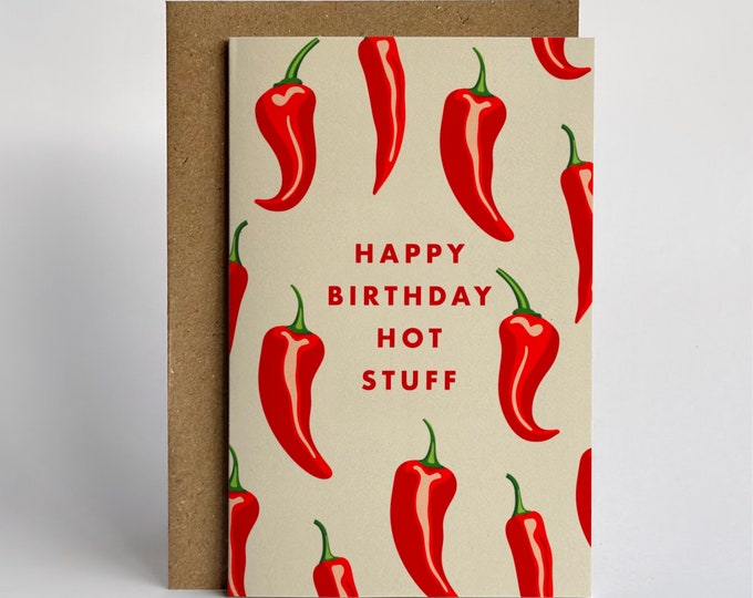 Happy Birthday Hot Stuff Funny Printable Birthday Greeting Card INSTANT ...