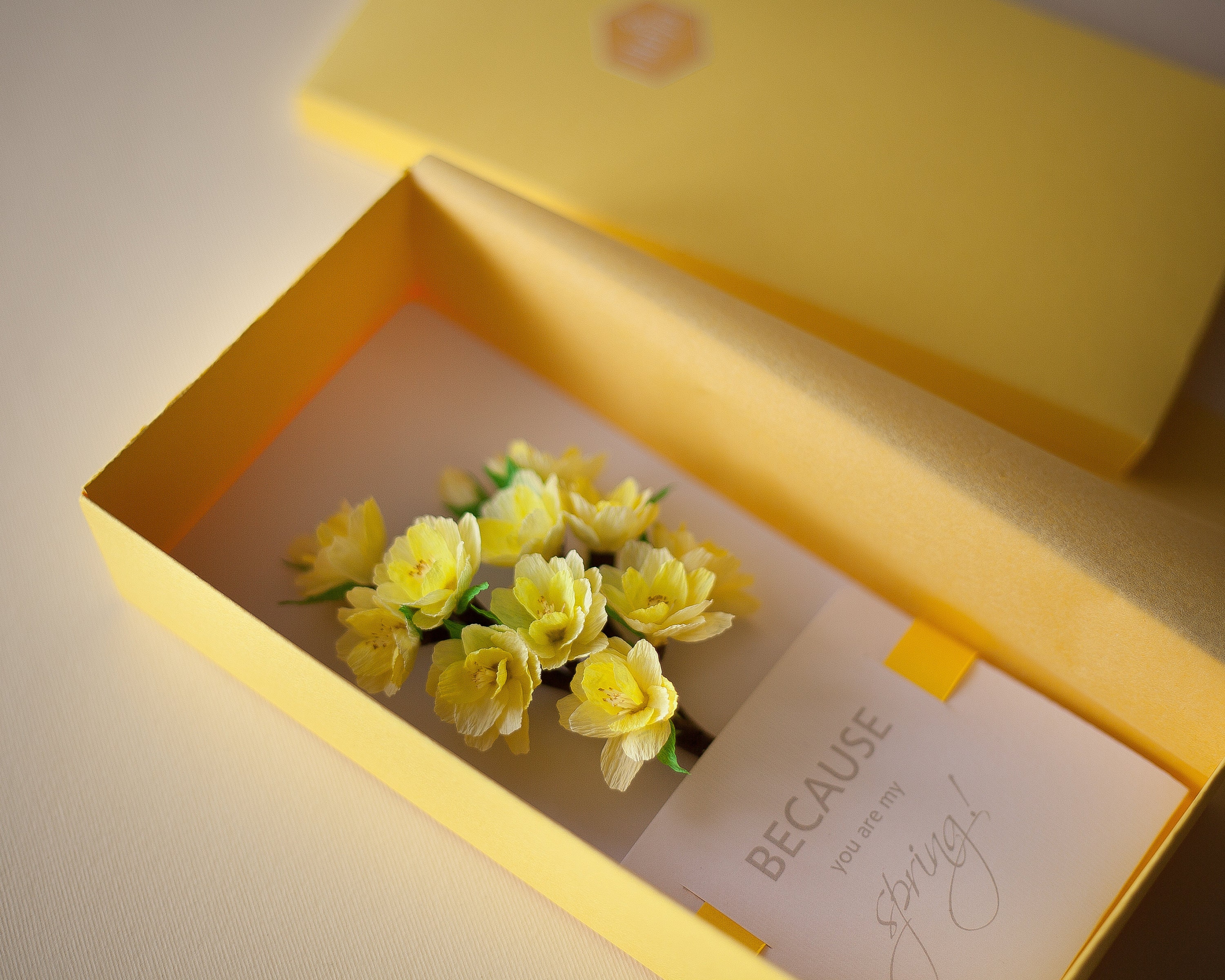 Yellow Spring Paper Flowers Personalized Gift for Mom - Etsy