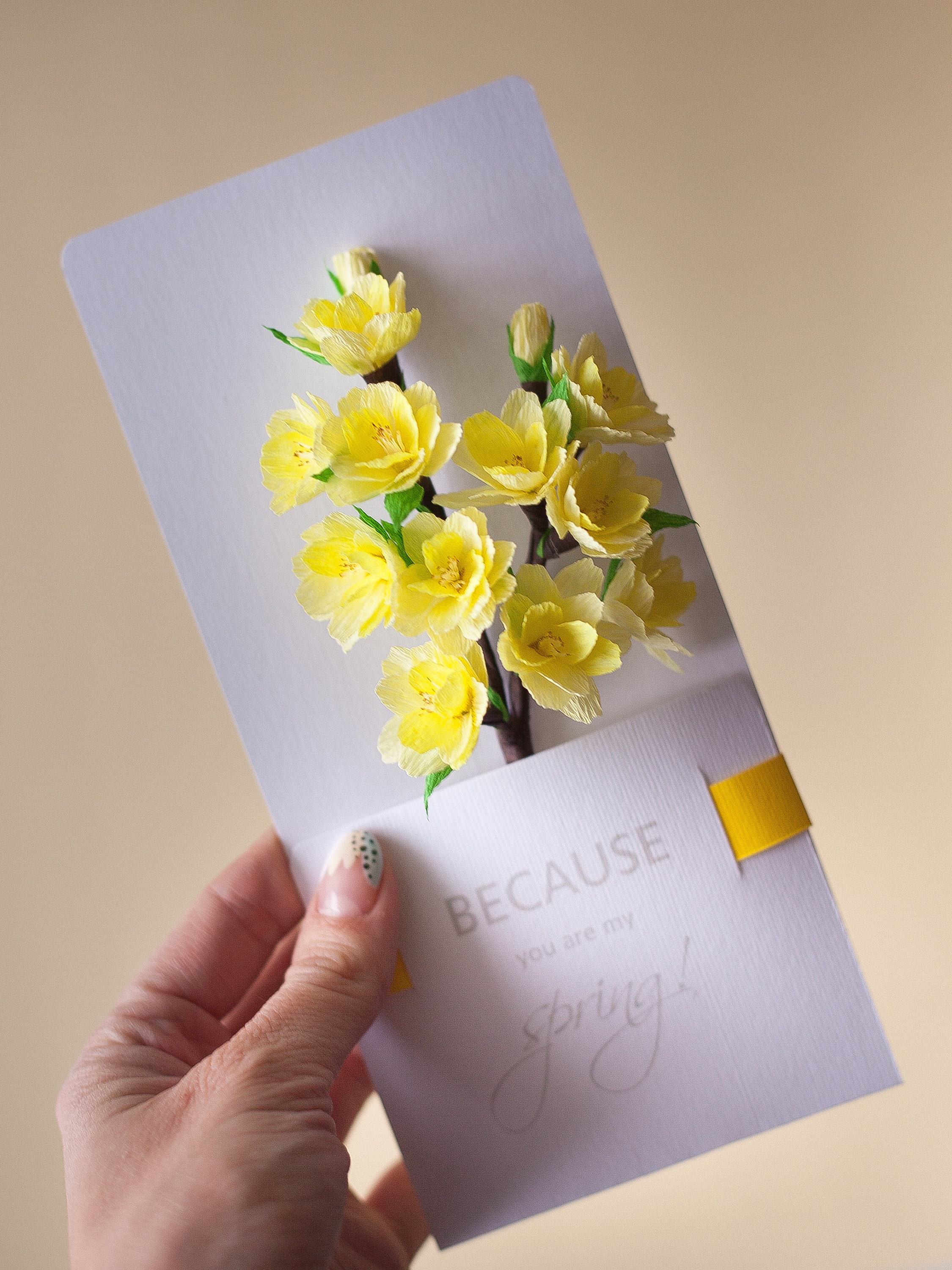 Yellow Spring Paper Flowers Personalized Gift for Mom - Etsy