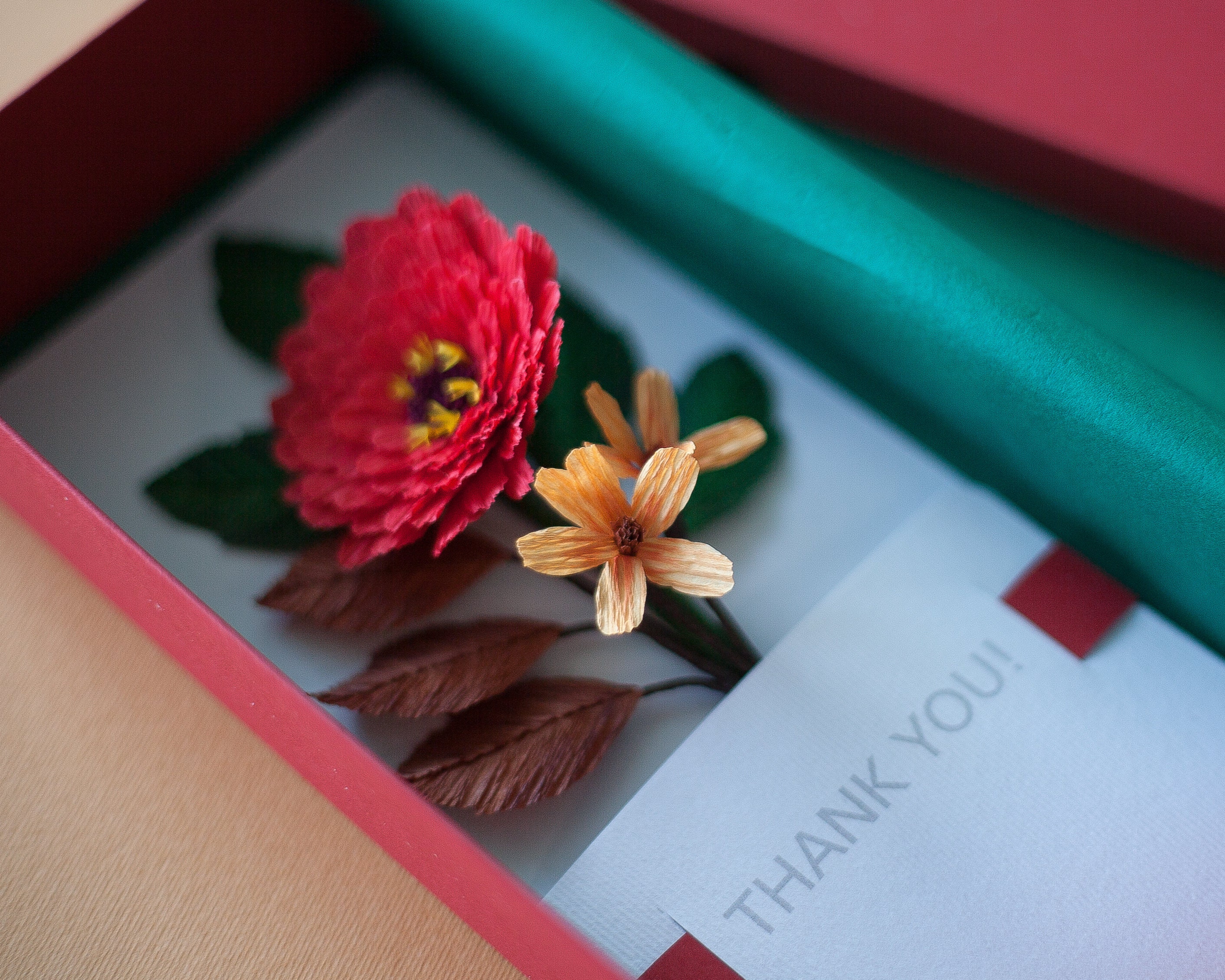 Floral Thanksgiving Day Card Crepe Paper Flowers - Etsy