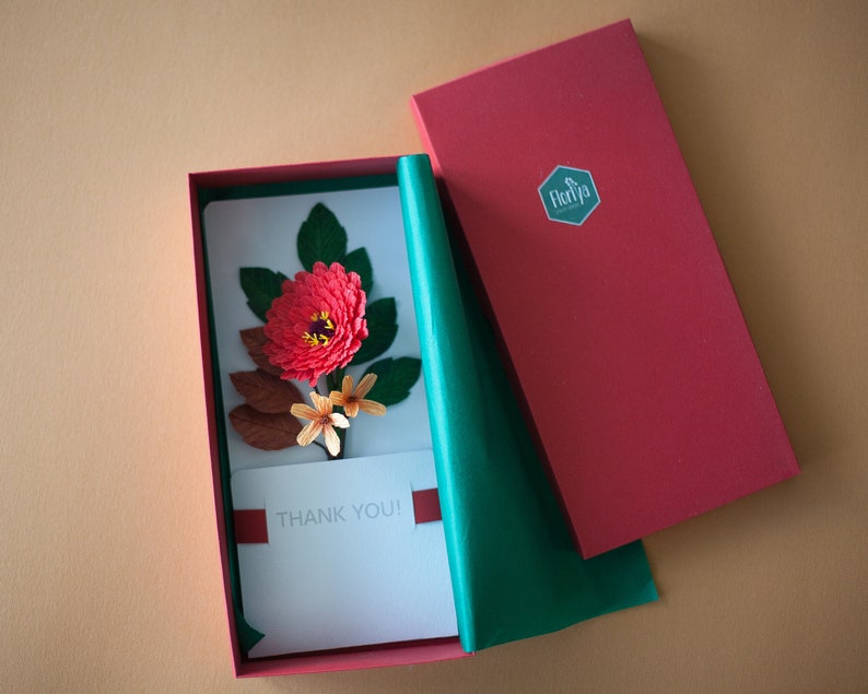 Floral Thanksgiving Day Card Crepe Paper Flowers - Etsy