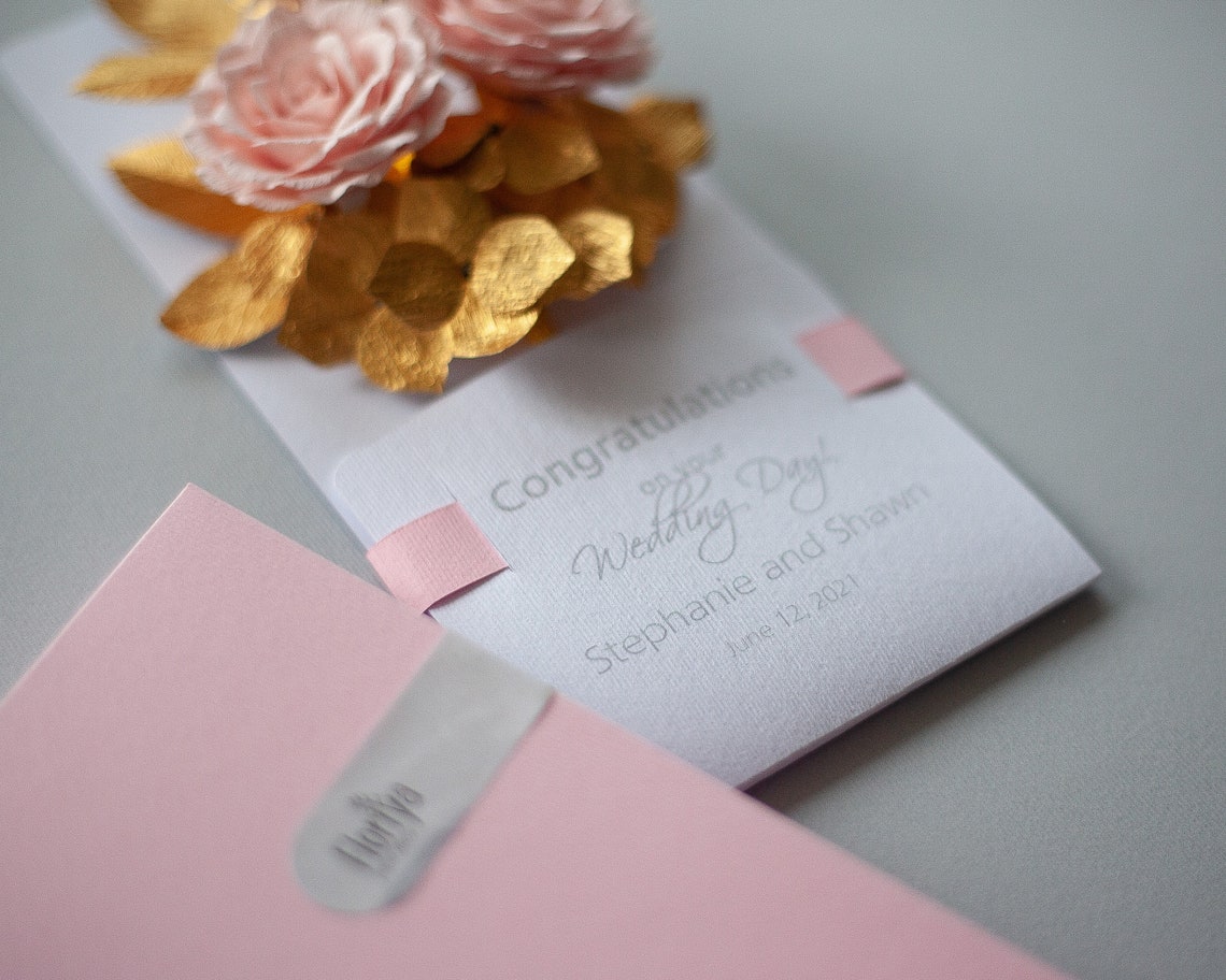 Wedding Money Envelope Cash Wedding Congratulations Card | Etsy