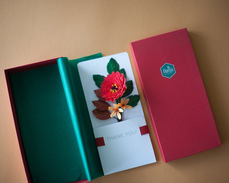 Floral Thanksgiving Day Card Crepe Paper Flowers - Etsy