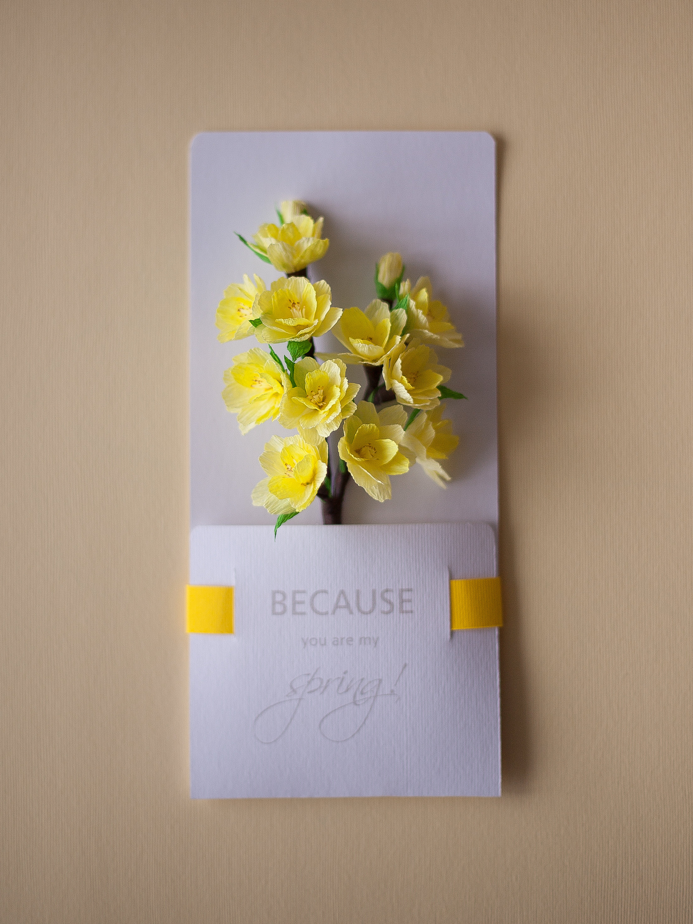 Yellow Spring Paper Flowers Personalized Gift for Mom - Etsy