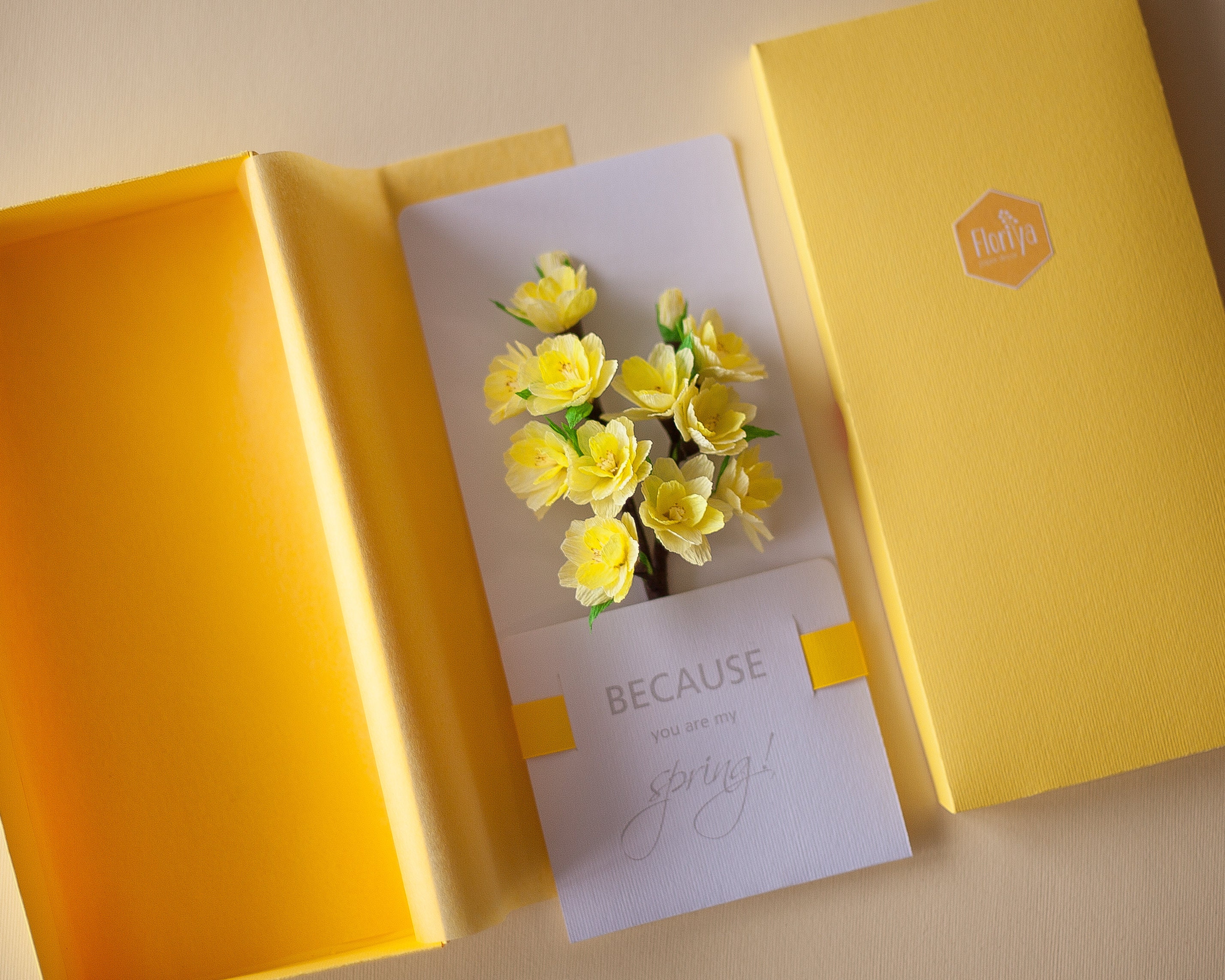 Yellow Spring Paper Flowers Personalized Gift for Mom - Etsy