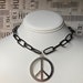 Peace Sign Chain Necklace - Etsy