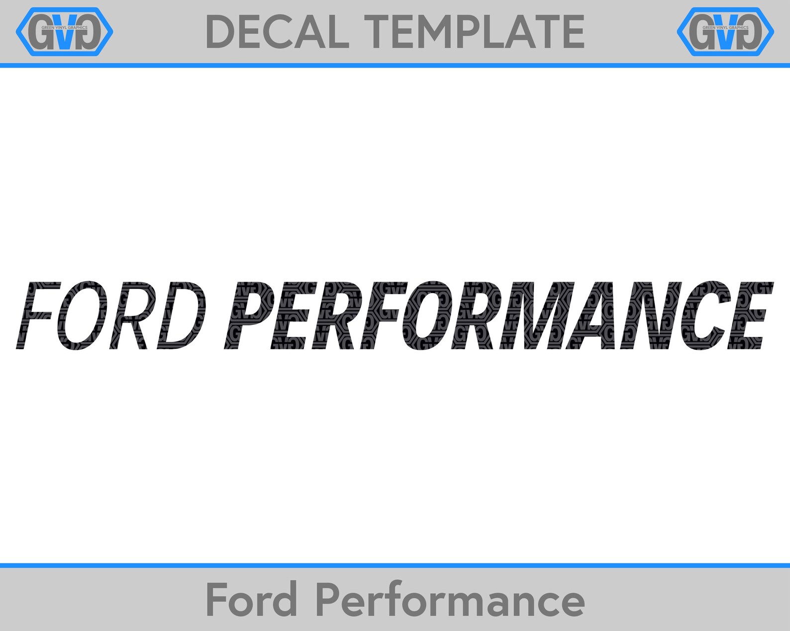 Ford Performance Decal Template Vector | Etsy