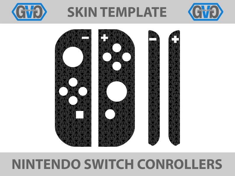 Nintendo Switch Controllers Partial Wrap Template for | Etsy