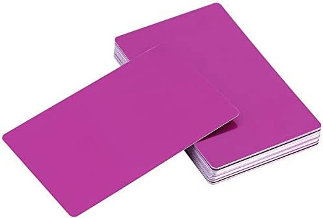 50 Pieces Portable Aluminum Sheet Metal Business Cards Blanks Laser ...