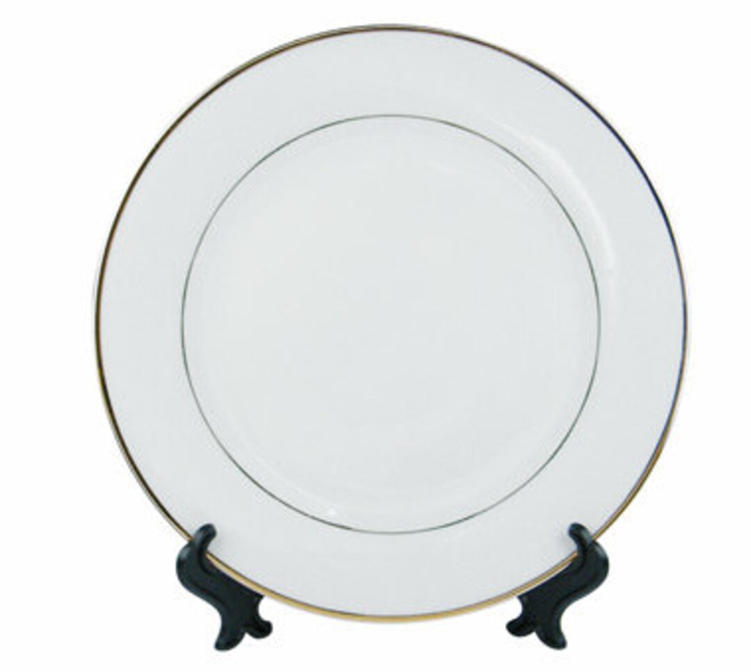 6 Pieces 7,5 Blank Thermal Sublimation Plate Gold Rim Heat Transfer ...