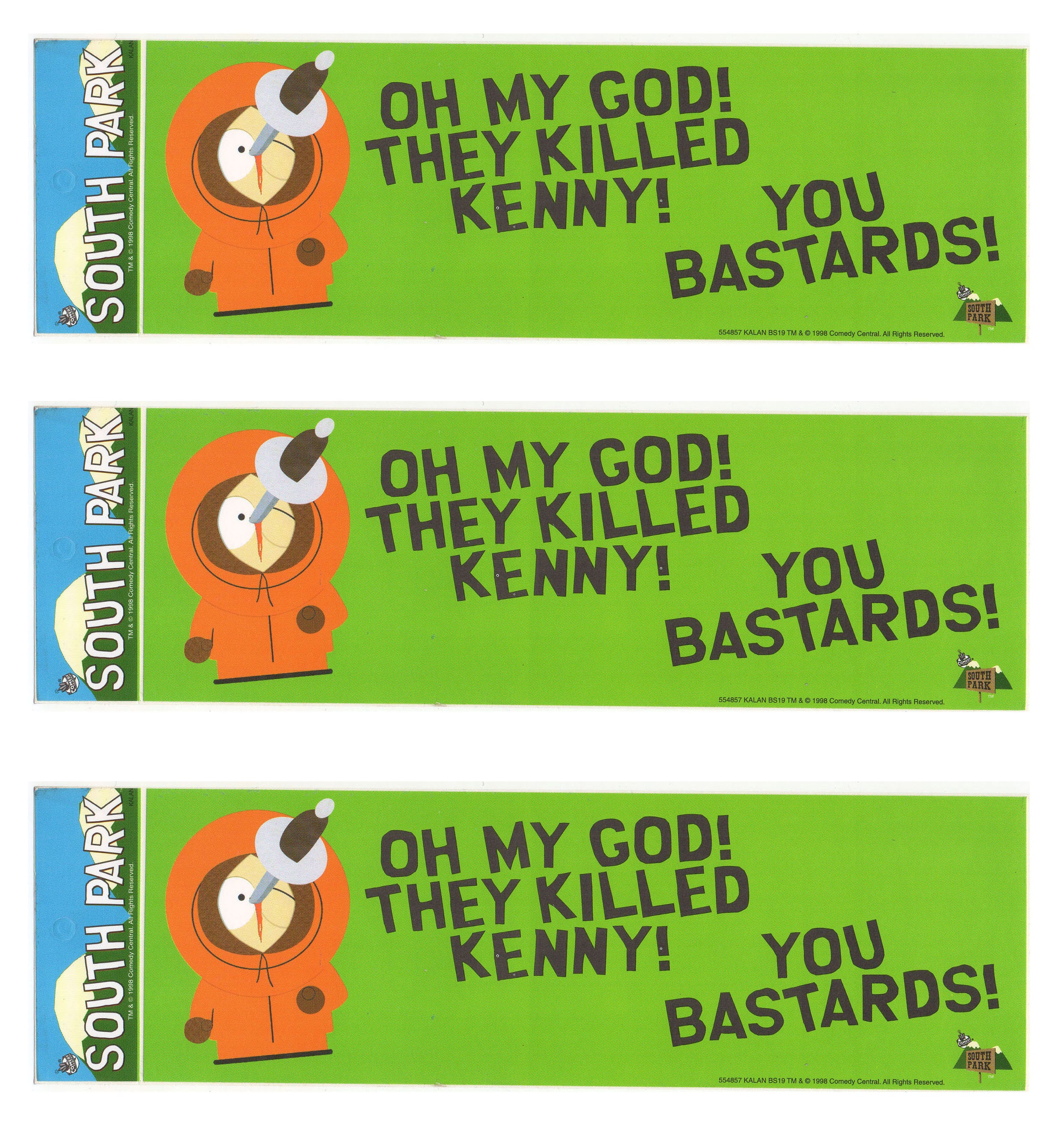 Stickers Decal South Park Kenny Stan Kyle Cartman Vintage Popular ...