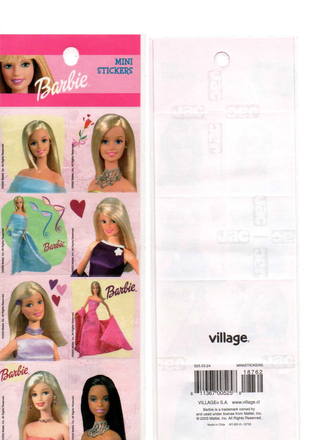 Barbie Stickers Decal Vintage Scrapbook Kids Party Favors 20x7cm - Etsy