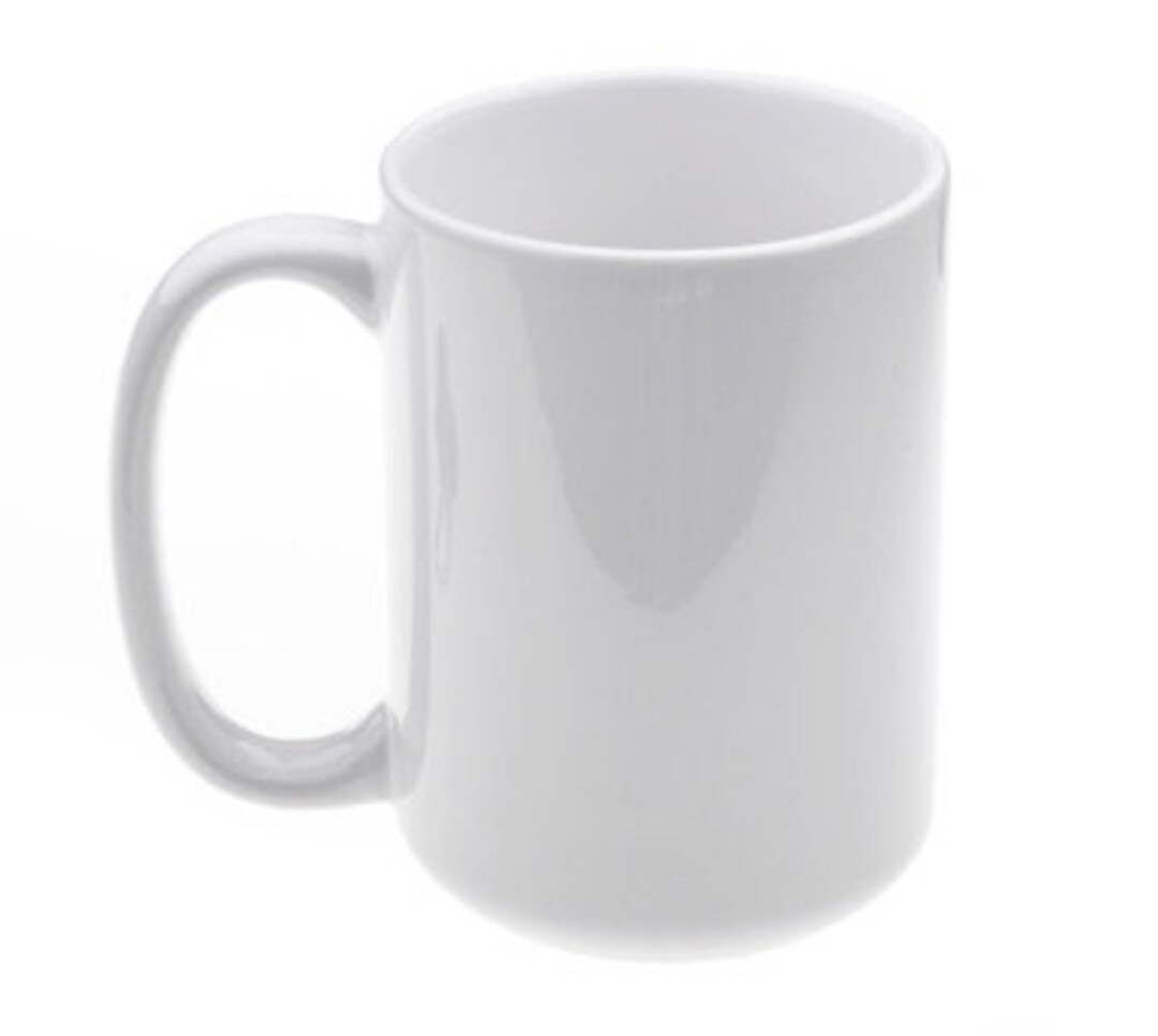 White Ceramic 15oz 12,7 X 10,6cm Sublimation Coffee Tea Mug Heat ...
