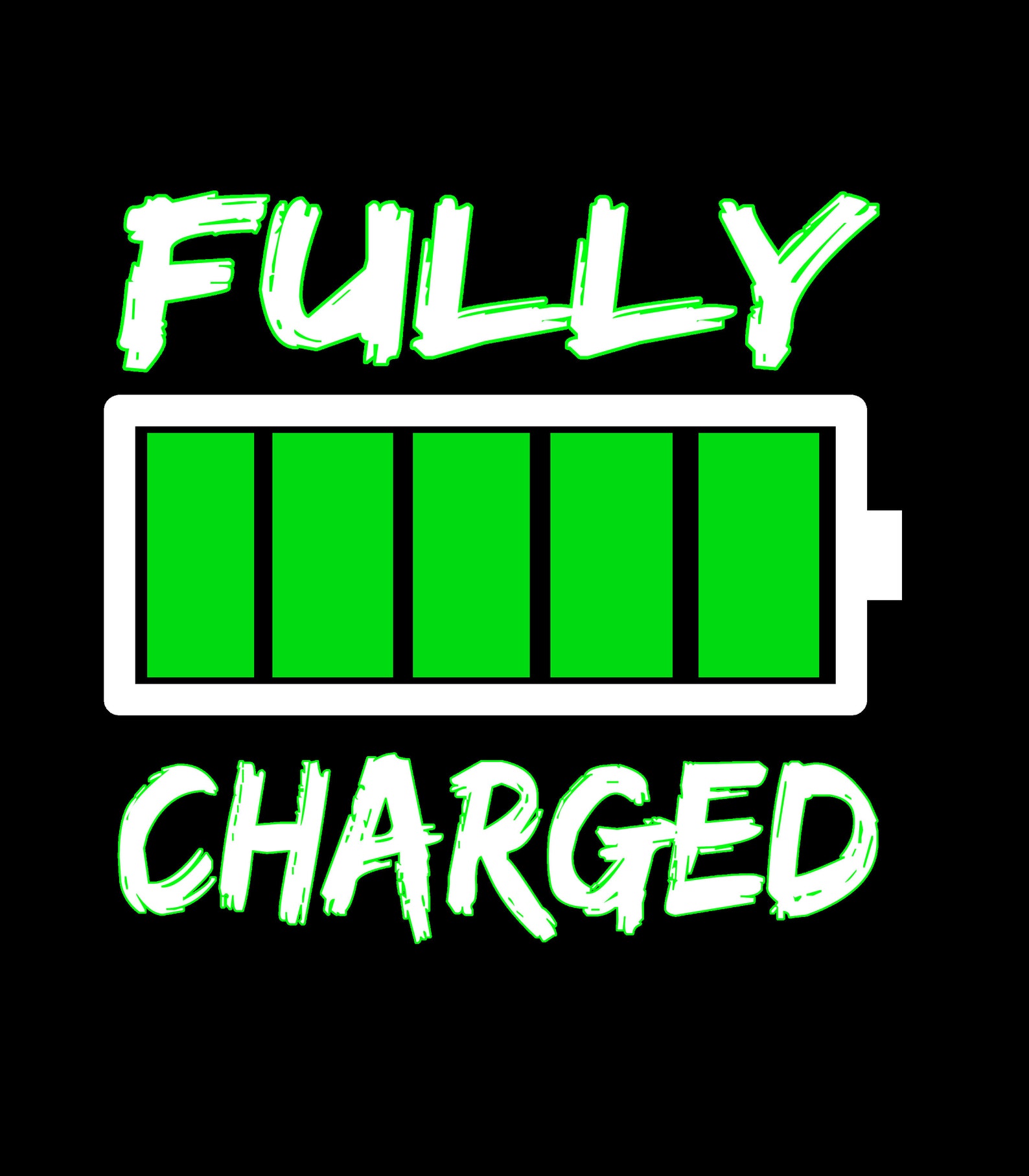 Fully Charged t-shirt design | Etsy