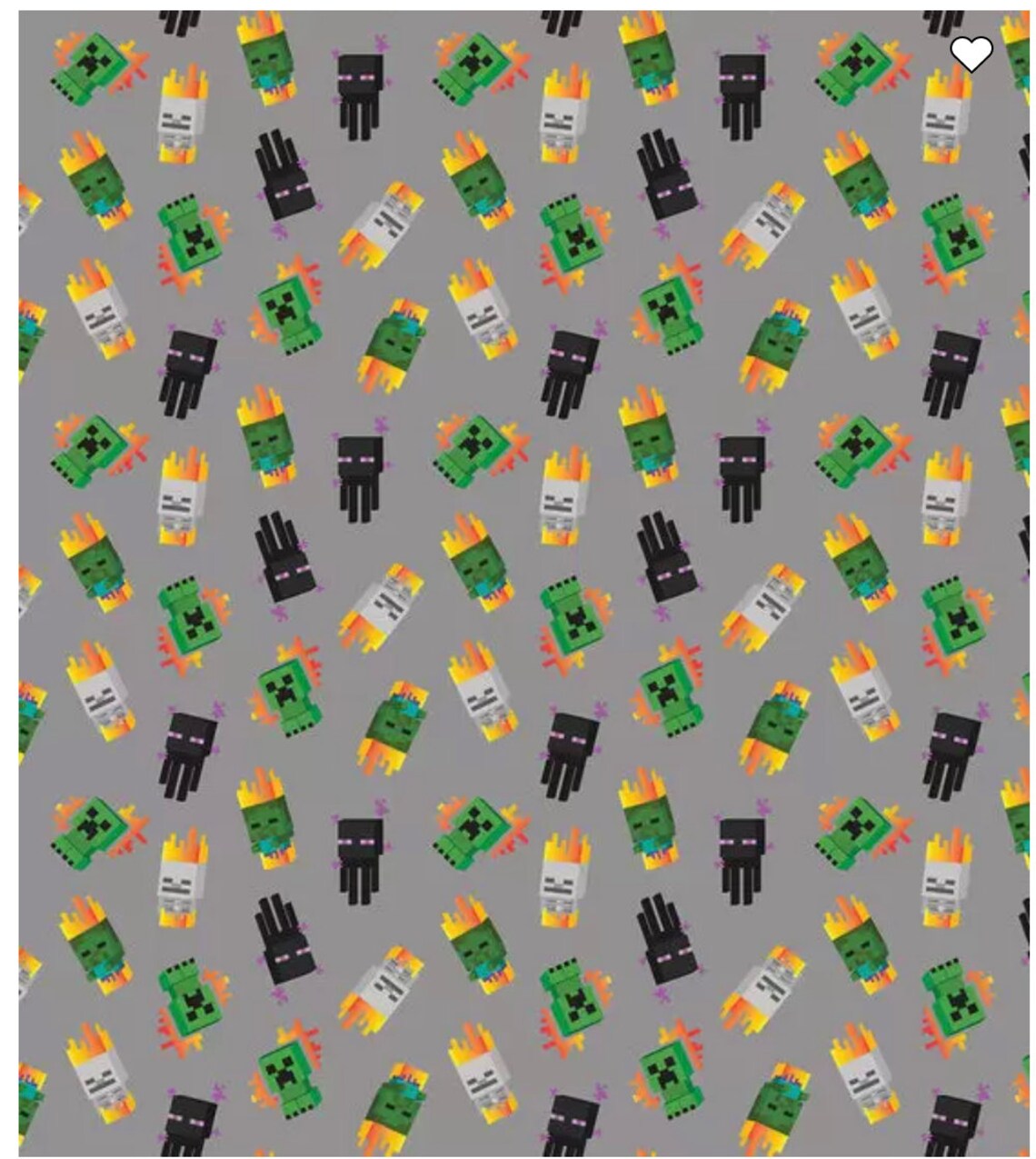 Minecraft Mini Mobs Cotton Fabric by the Yard | Etsy